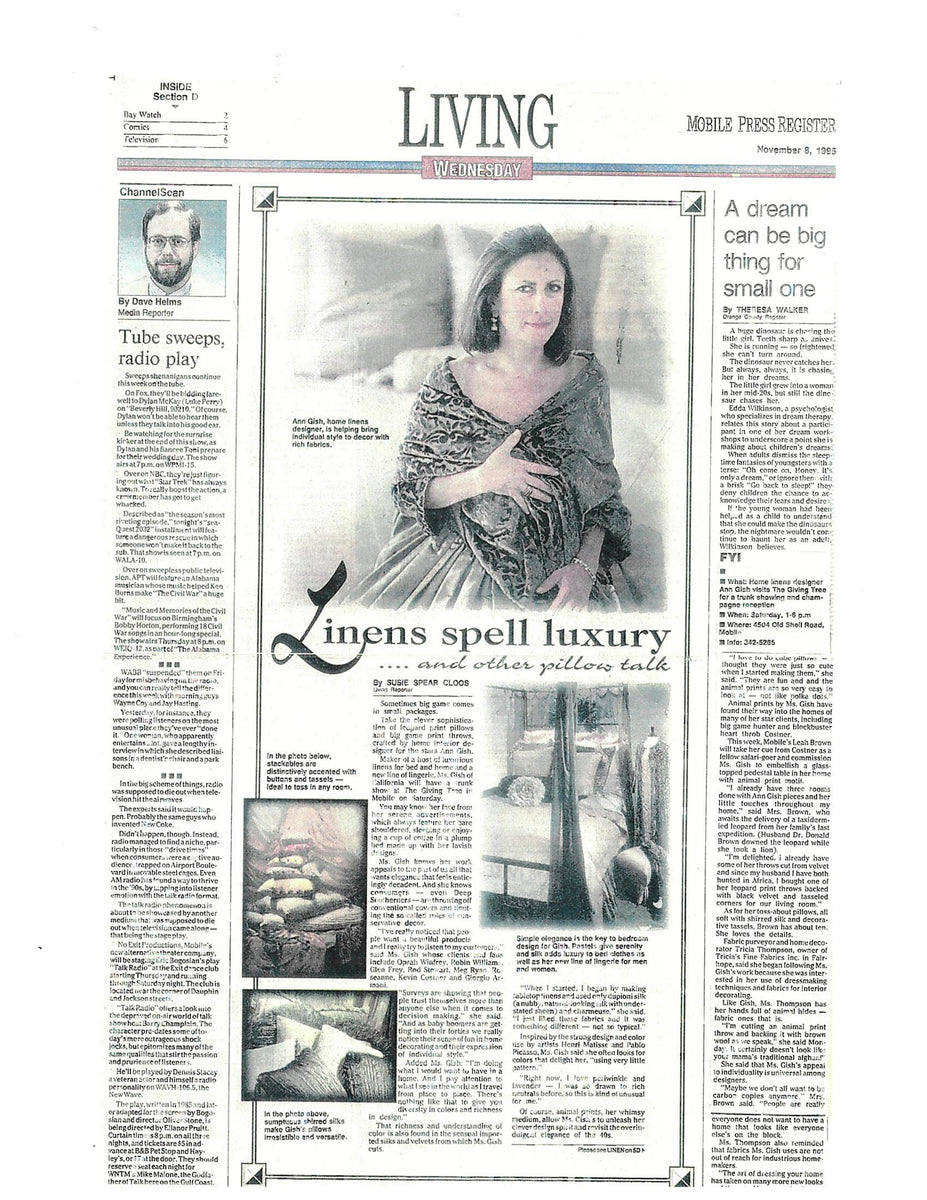 From the Archives - Living November 1995 – Ann Gish
