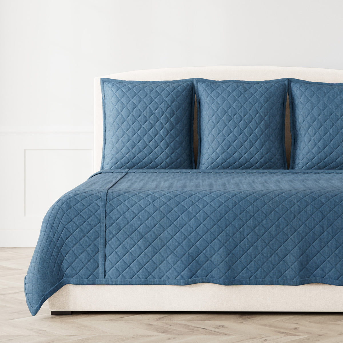 Faux Linen Coverlet Set - Indigo – Ann Gish