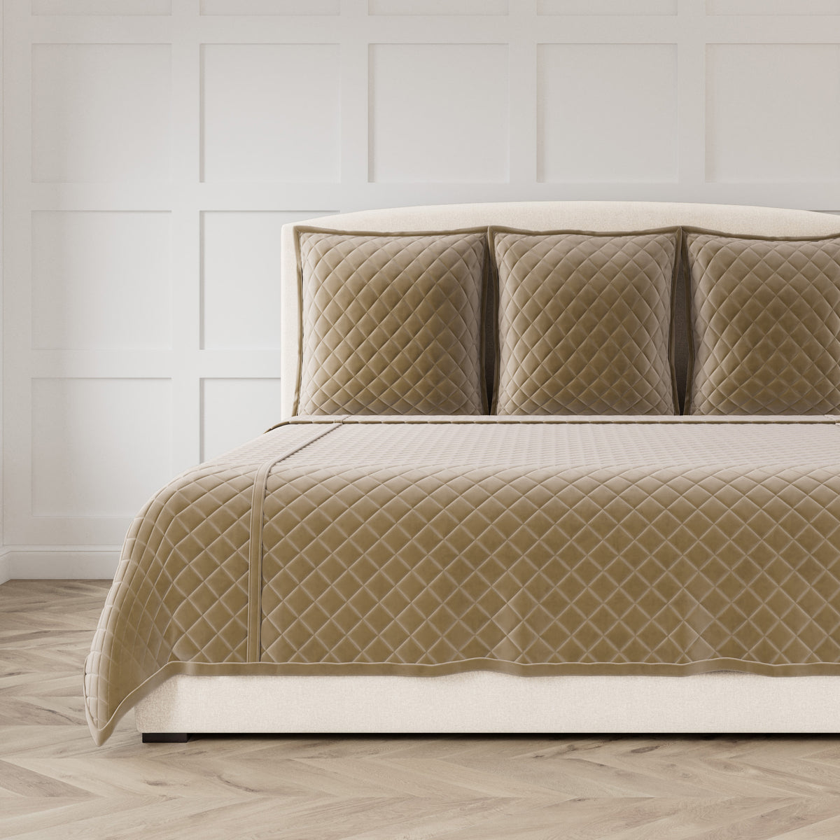 Velvet Coverlet Set - Taupe – Ann Gish